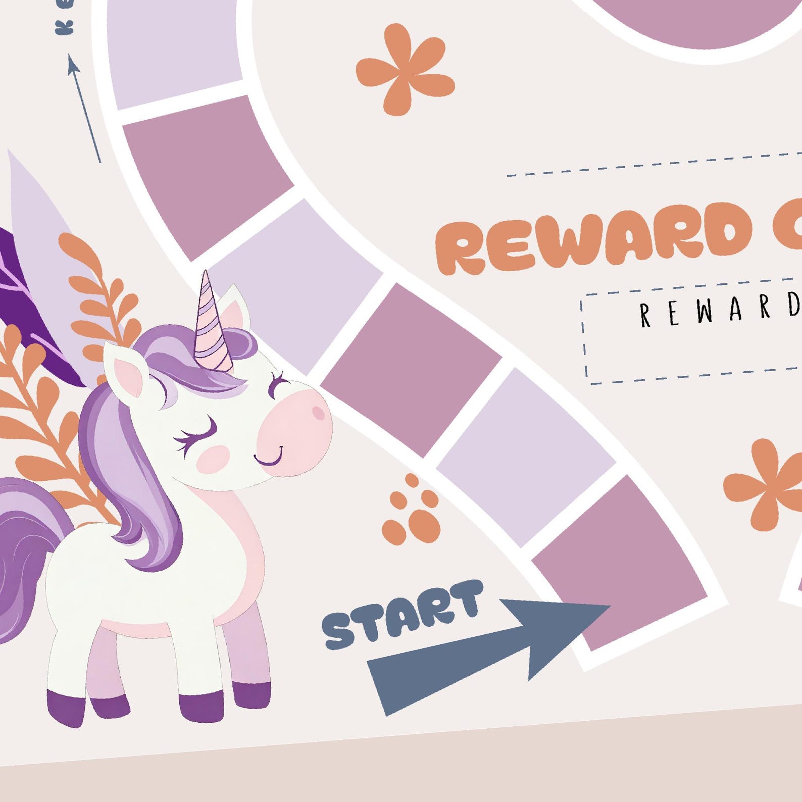 Unicorn Reward Chart for Girls: Printable Behavior Training (digital ...