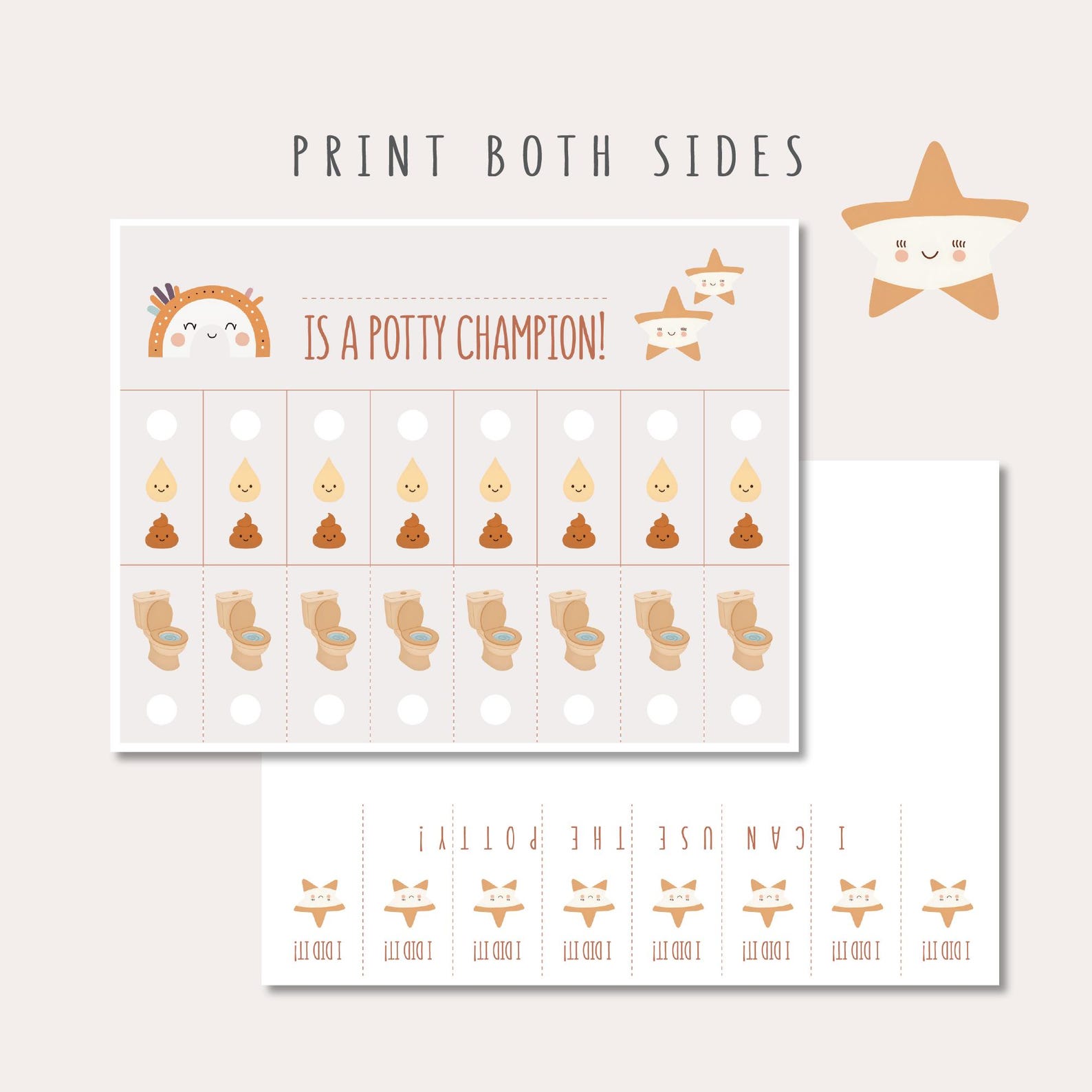 Potty Training Flip Chart: Kids Bathroom Routine Visual Aid (digital ...