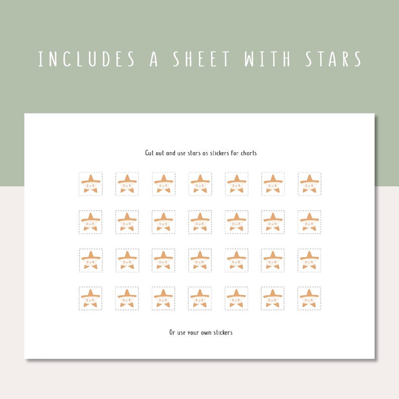 Printable Potty Training Chart With Sticker Stars. Kids Bathroom ...