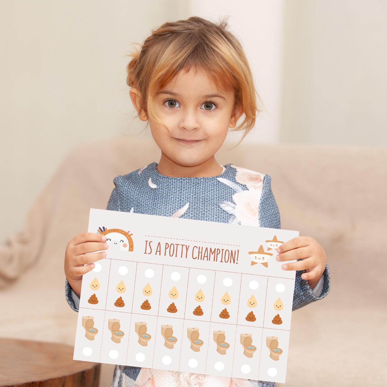 Potty Training Flip Chart: Kids Bathroom Routine Visual Aid (digital ...