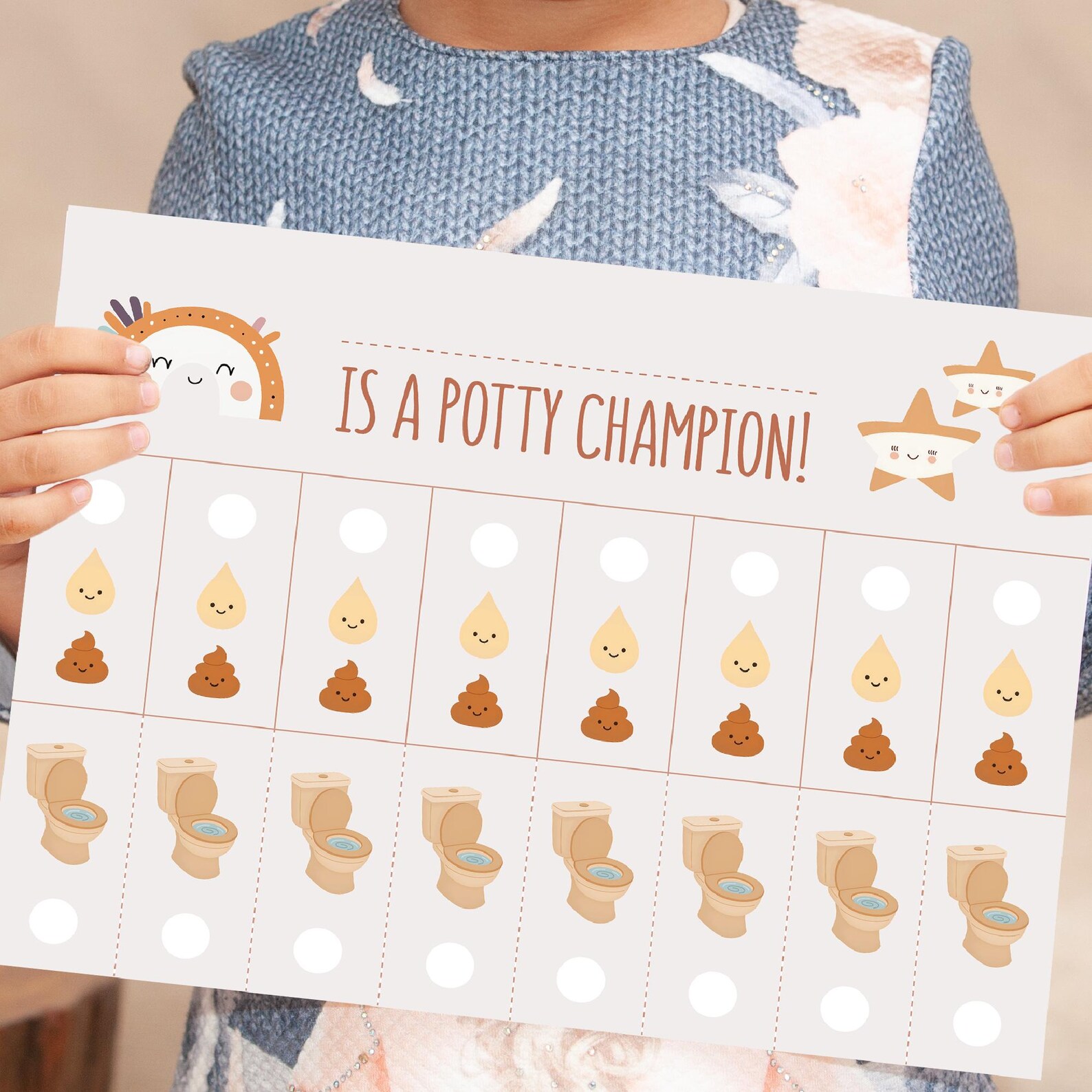 Potty Training Flip Chart: Kids Bathroom Routine Visual Aid (digital ...