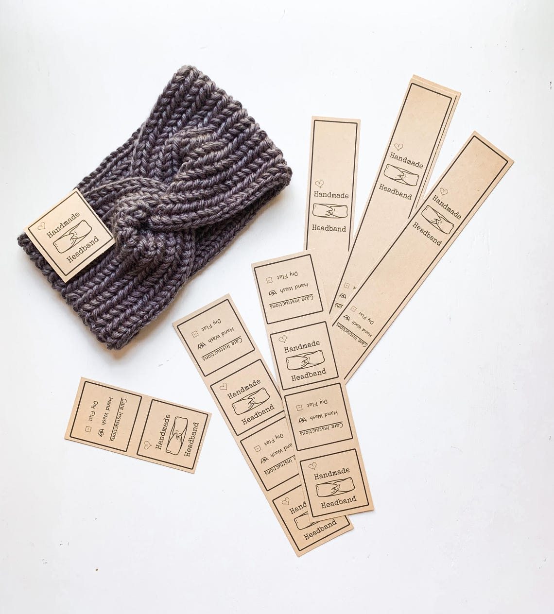 PRINTABLE Headband Labels, Crochet Ear Warmer Tags, PDF Download, DIY ...