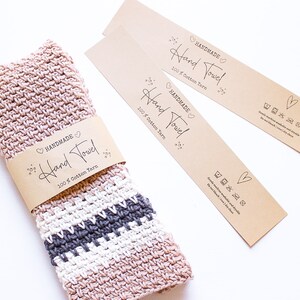 PRINTABLE Hand Towel Wrap Labels | Crochet Tags | Knit Tags | Packaging ...