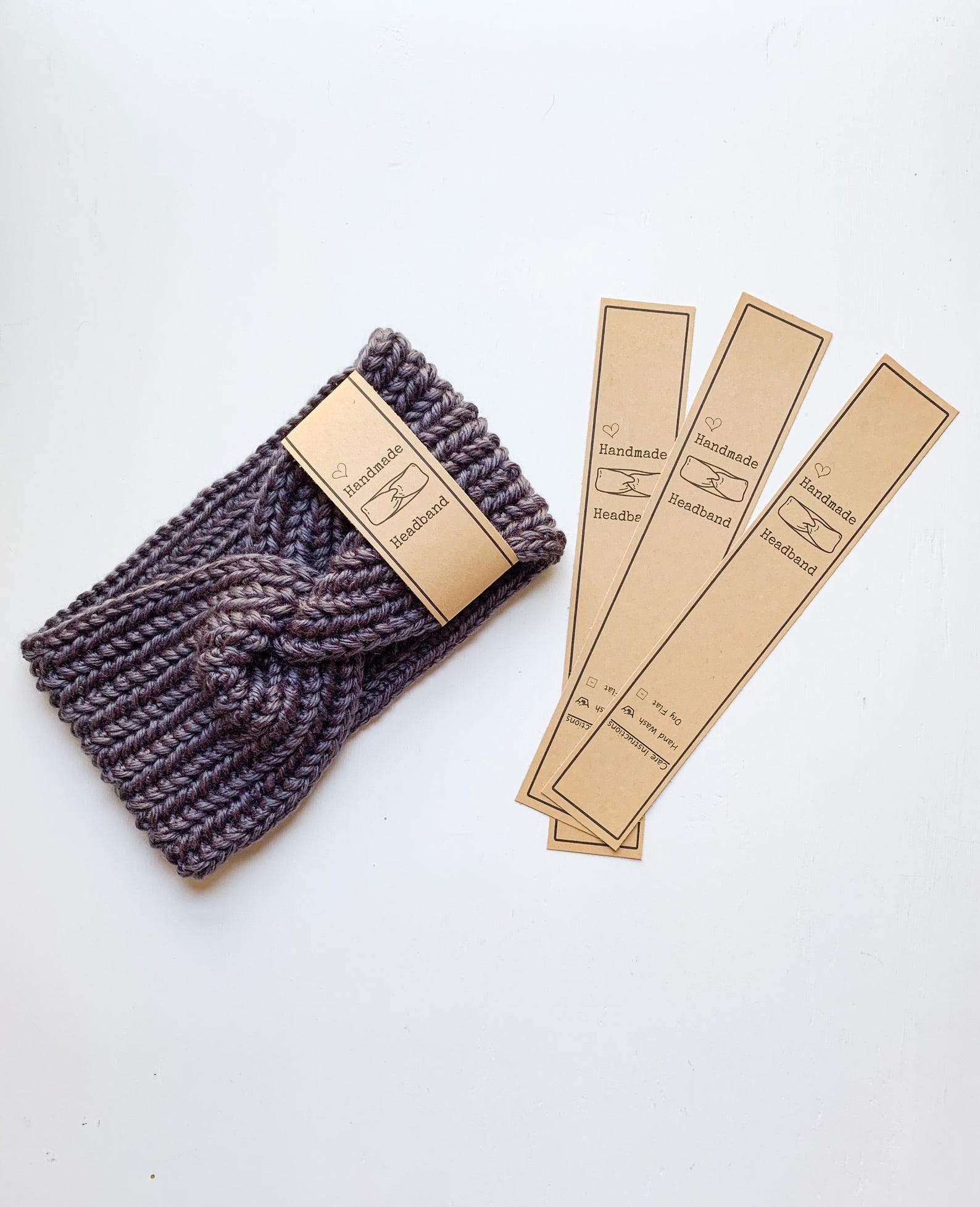 PRINTABLE Headband Labels, Crochet Ear Warmer Tags, PDF Download, DIY ...