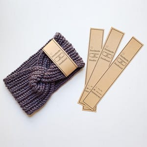 PRINTABLE Headband Labels, Crochet Ear Warmer Tags, PDF Download, DIY ...
