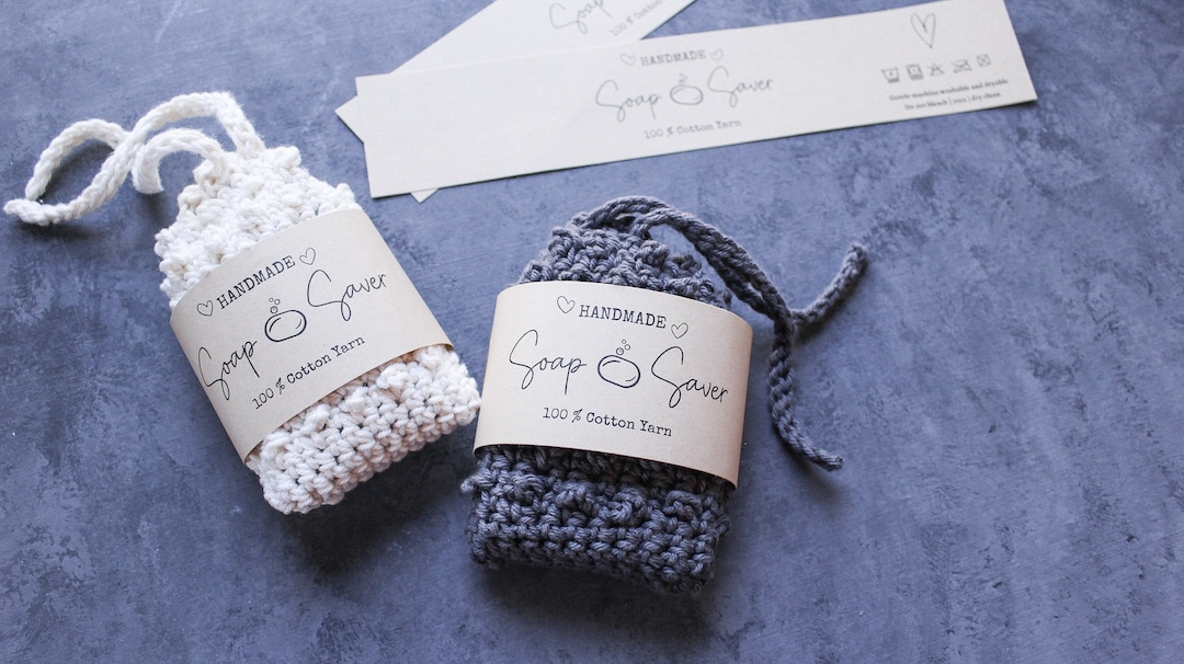 PRINTABLE Soap Saver Wrap Labels | Soap Sock Tags | Handmade Product ...