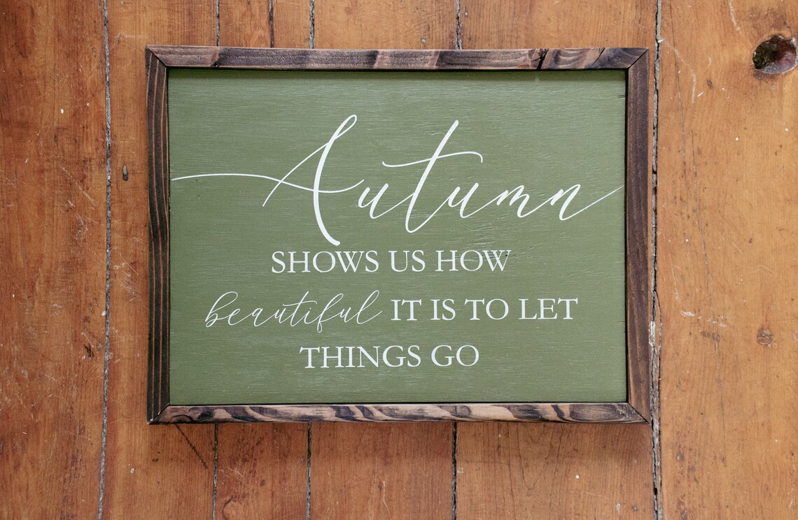 Autumn Wood Sign, Fall Decor, Farmhouse Mantel Sign, Thanksgiving Decor ...