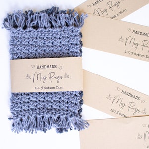 PRINTABLE Mug Rug Wrap Labels Crochet Knit Product Tags - Etsy
