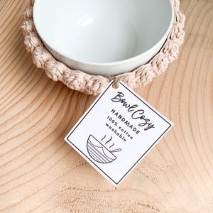 PRINTABLE Bowl Cozy Tags, Tags for Bowl Covers, Digital PDF, DIY ...