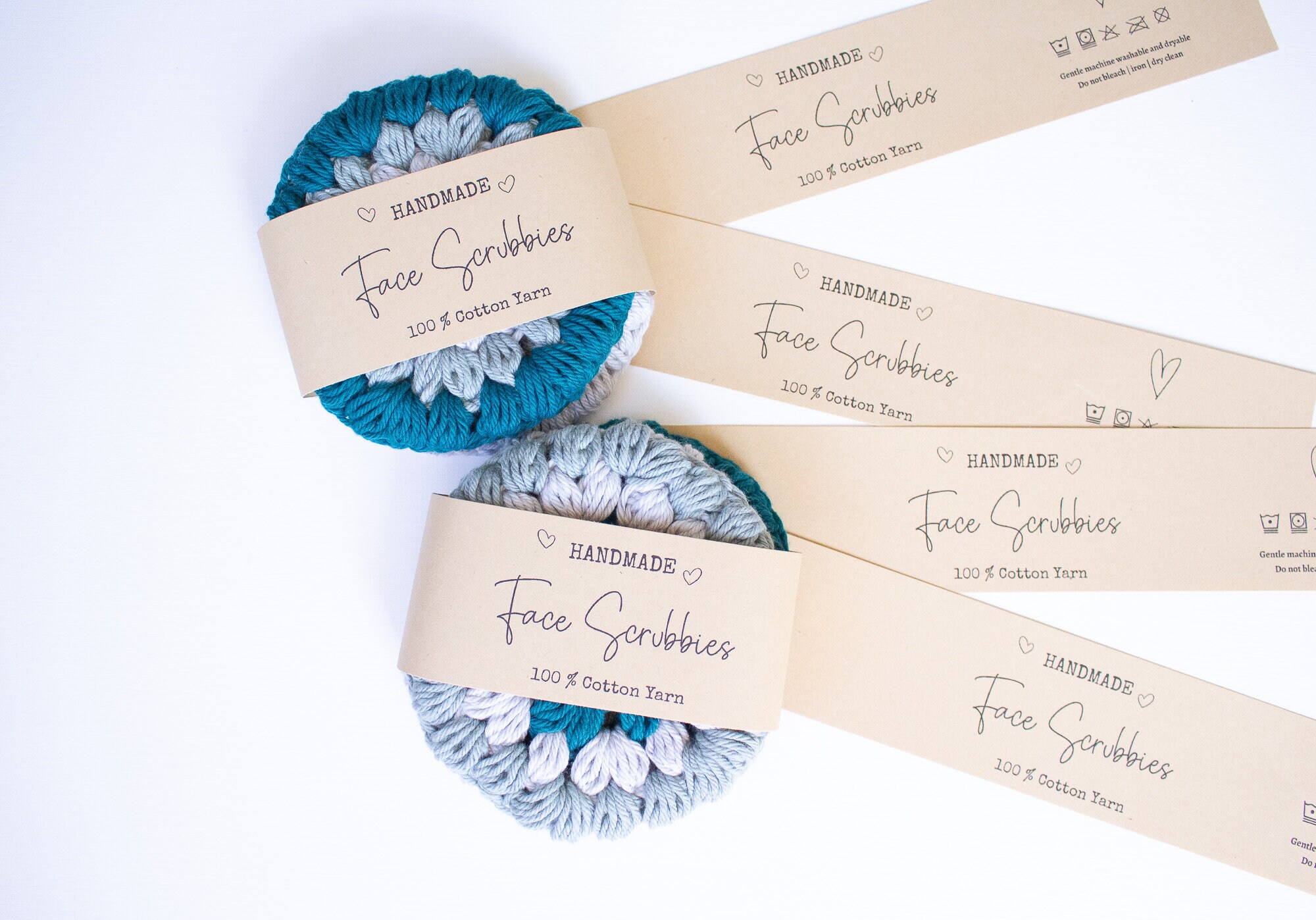 PRINTABLE Face Scrubbies Wrap Labels | Crochet Tags | Knit Tags | Craft ...