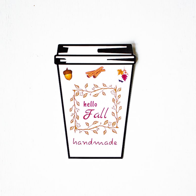 PRINTABLE Fall Themed Cup Cozy Templates 4 Piece - Etsy
