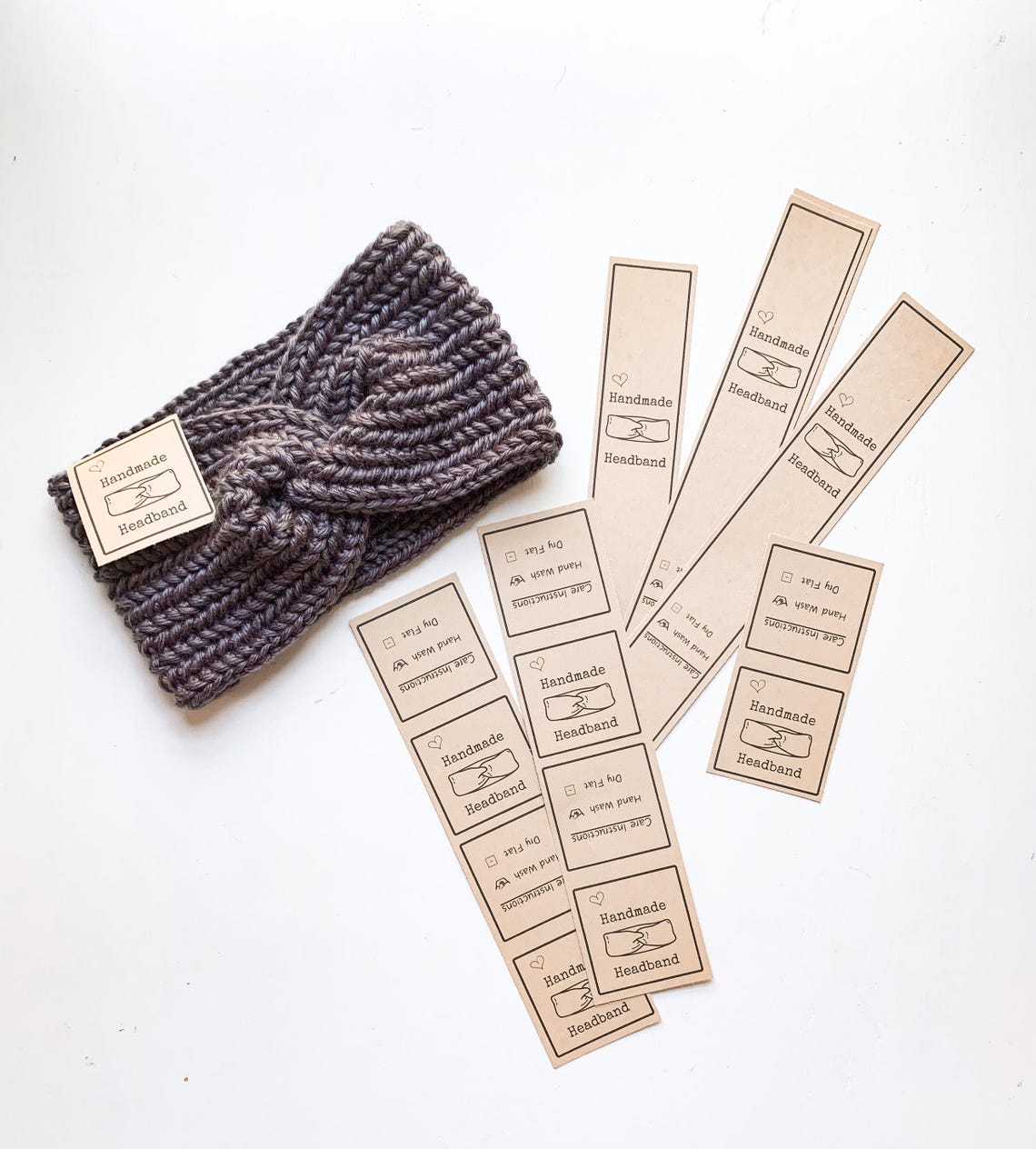 PRINTABLE Headband Labels, Crochet Ear Warmer Tags, PDF Download, DIY ...