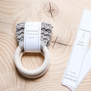 PRINTABLE Towel Holder Labels | Crochet Knit Towel Tags | PDF Download ...