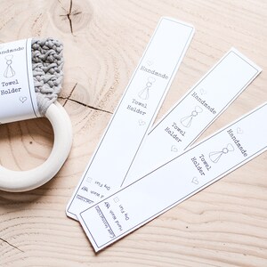 PRINTABLE Towel Holder Labels | Crochet Knit Towel Tags | PDF Download ...