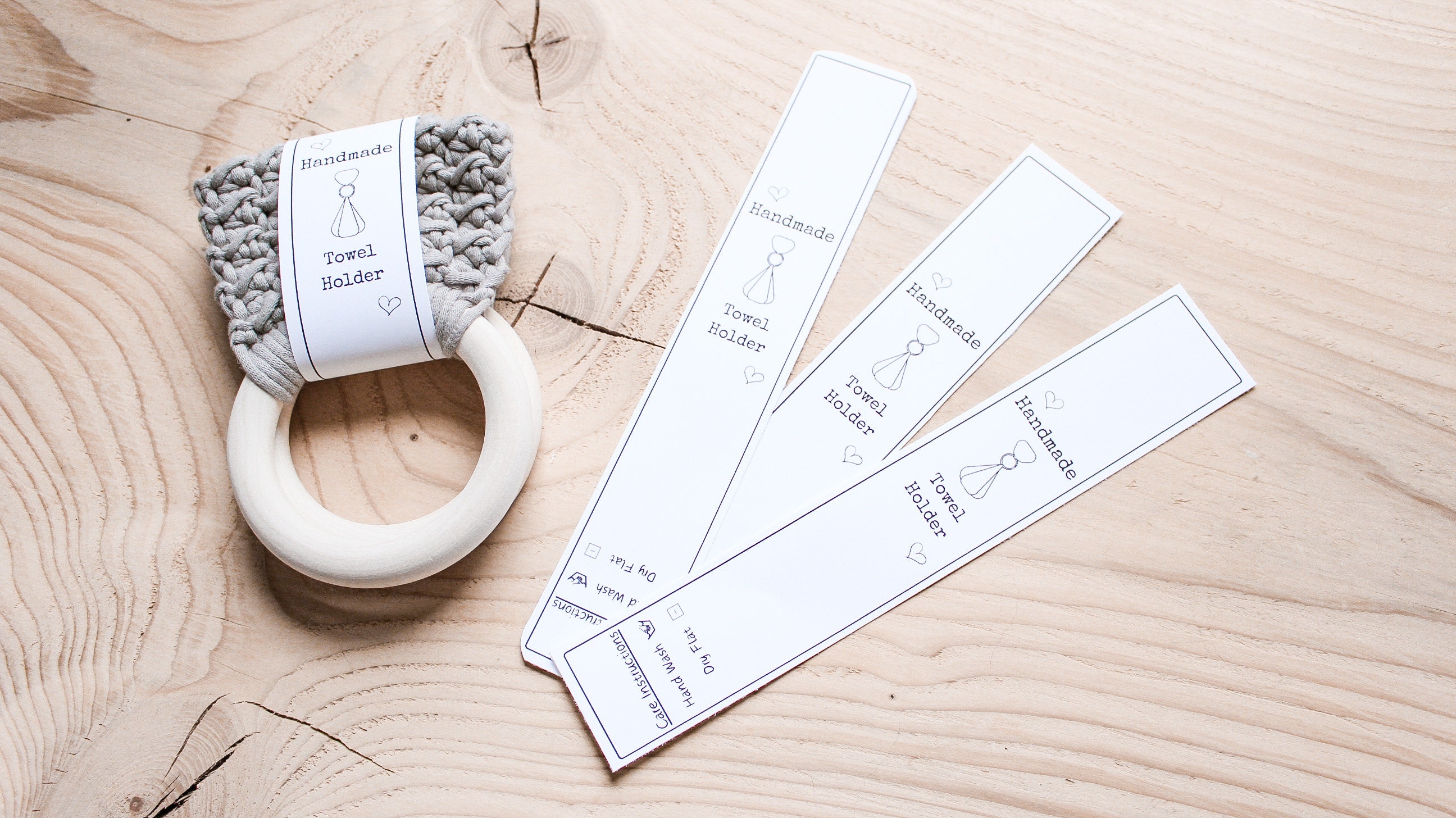 PRINTABLE Towel Holder Labels | Crochet Knit Towel Tags | PDF Download ...