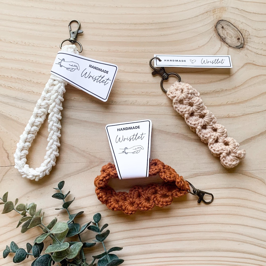 PRINTABLE Wristlet Tags, Packaging for Handmade Wristlets, Display ...