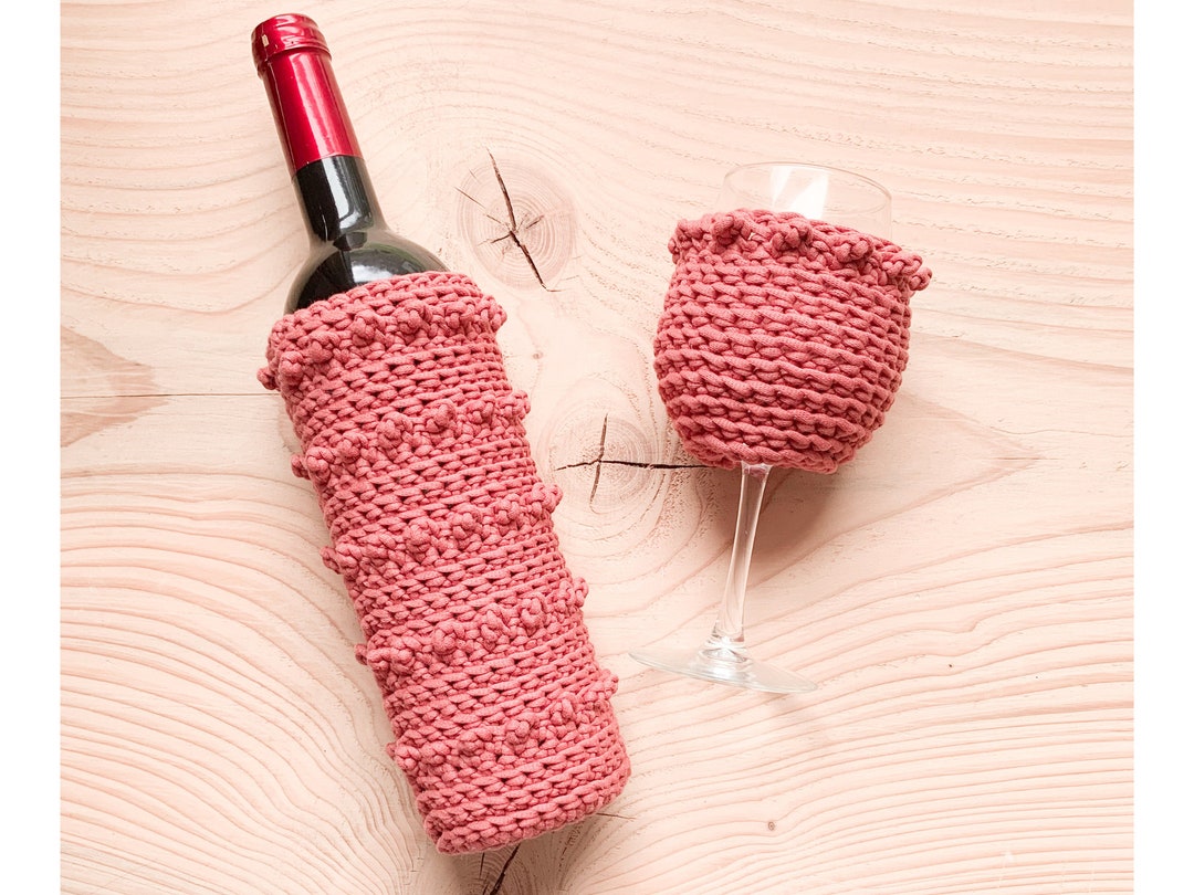CROCHET PATTERN, Wine Bottle Holder, Wine Glass Cozy, Crochet Wine ...