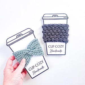 PRINTABLE Cup Cozy Templates, Coffee Cozy Sleeve Display, Gift Wrapping ...