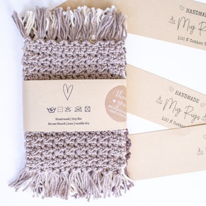 PRINTABLE Mug Rug Wrap Labels Crochet Knit Product Tags - Etsy