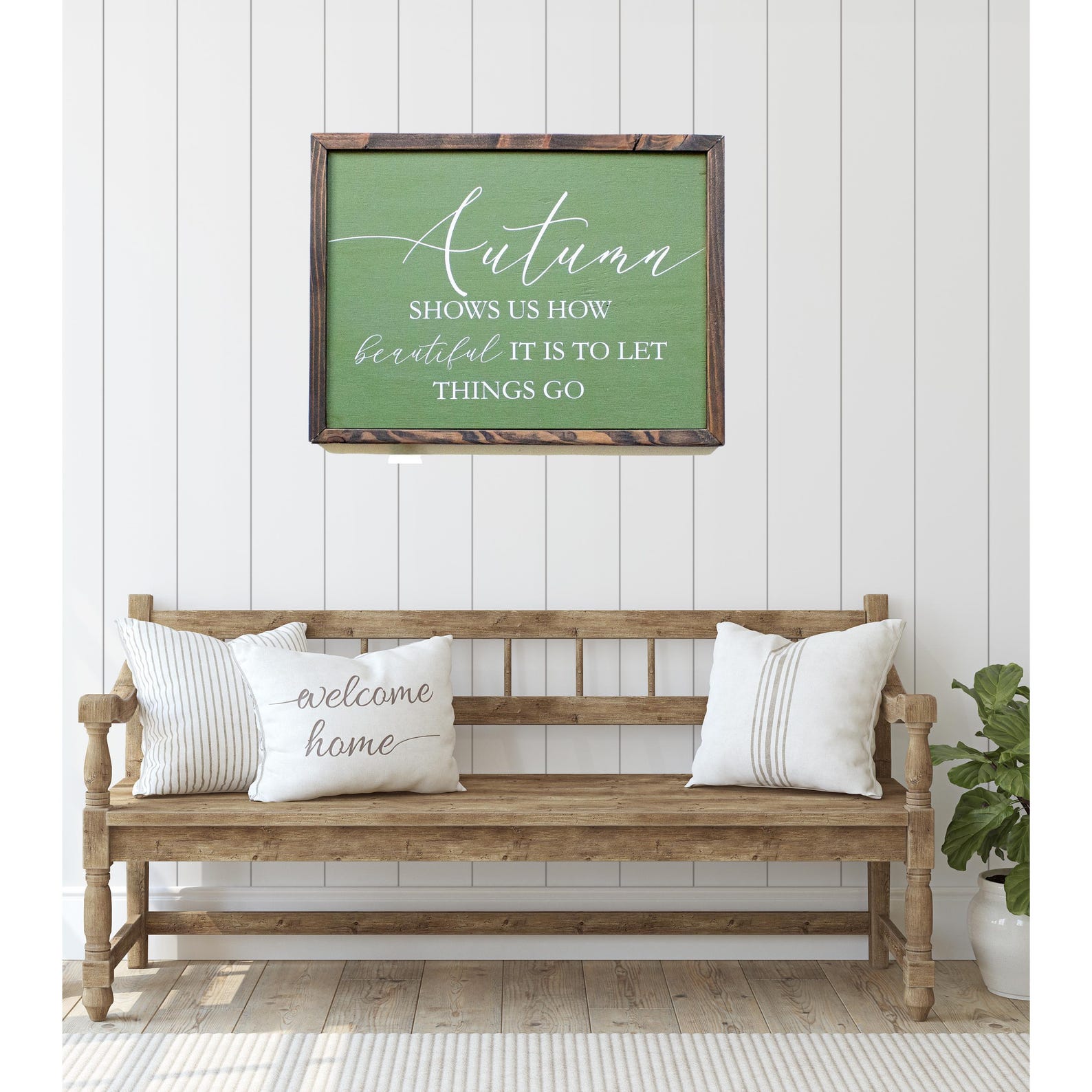 Autumn Wood Sign, Fall Decor, Farmhouse Mantel Sign, Thanksgiving Decor ...