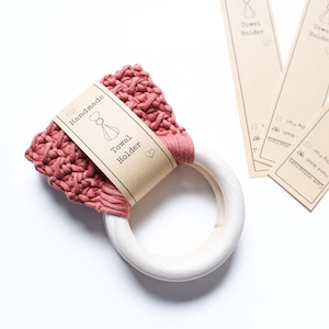 PRINTABLE Towel Holder Labels | Crochet Knit Towel Tags | PDF Download ...