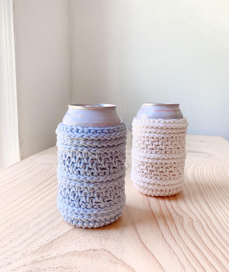 Crochet Can Cozy Pattern, Can Sleeve Pattern, Soda Can Holder, Crochet ...
