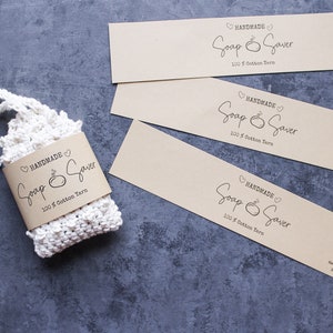 PRINTABLE Soap Saver Wrap Labels | Soap Sock Tags | Handmade Product ...
