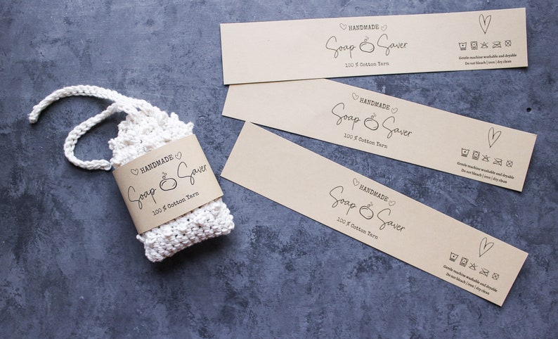 PRINTABLE Soap Saver Wrap Labels Soap Sock Tags Handmade - Etsy