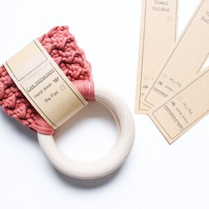 PRINTABLE Towel Holder Labels | Crochet Knit Towel Tags | PDF Download ...