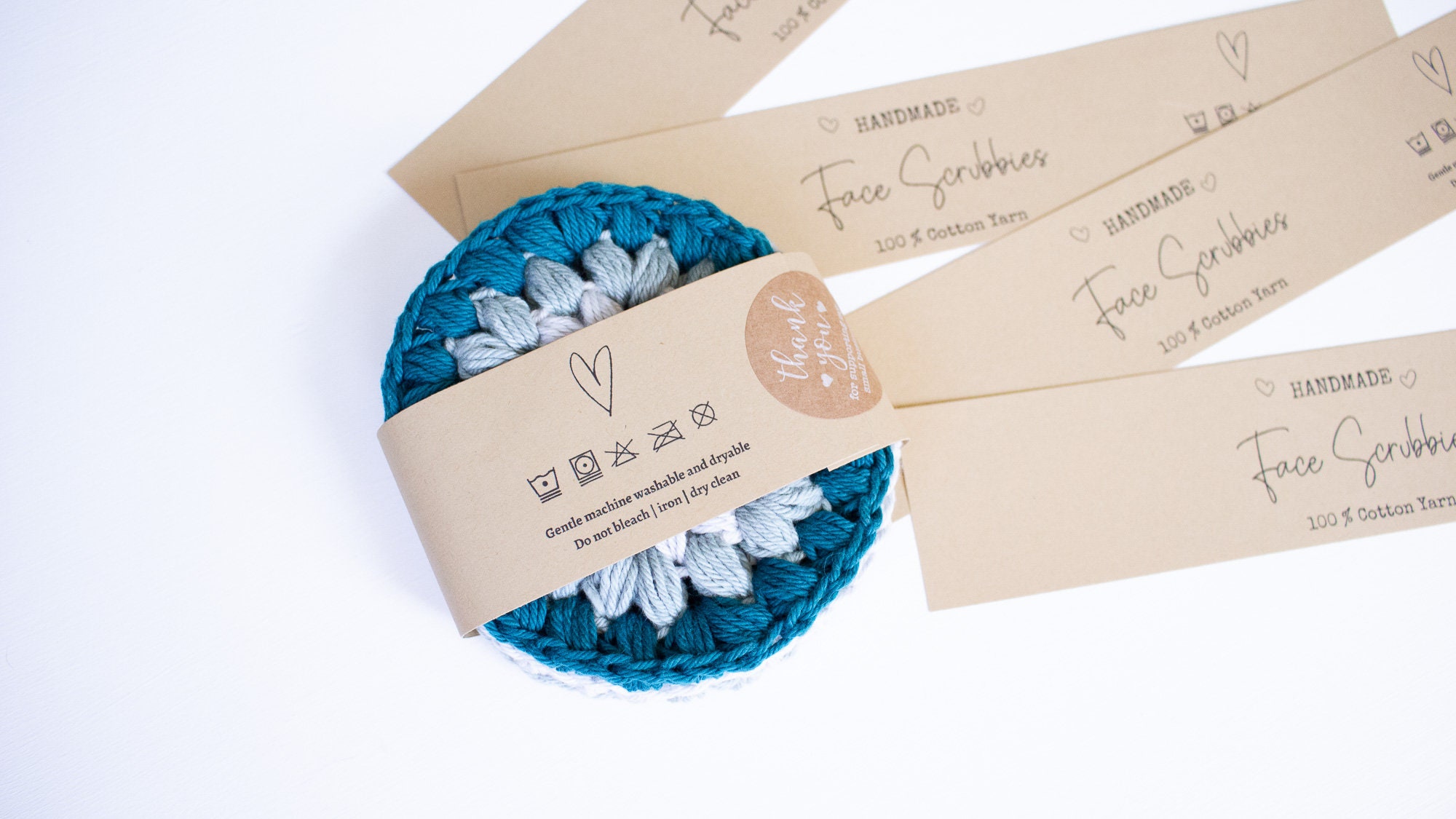 PRINTABLE Face Scrubbies Wrap Labels Crochet Tags Knit - Etsy