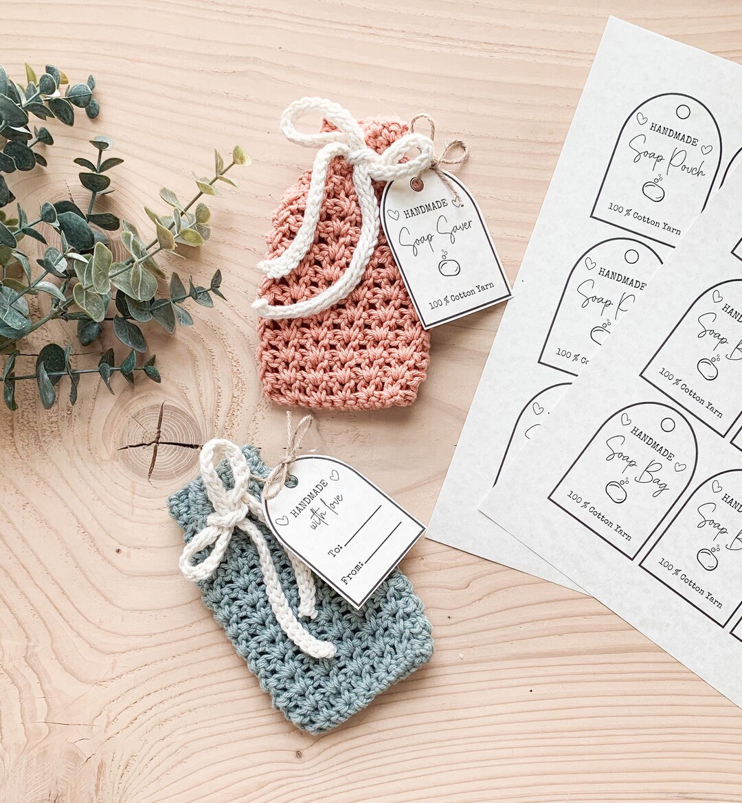 Printable Soap Saver Labels, PDF Download, Tags for Crochet or Knit ...