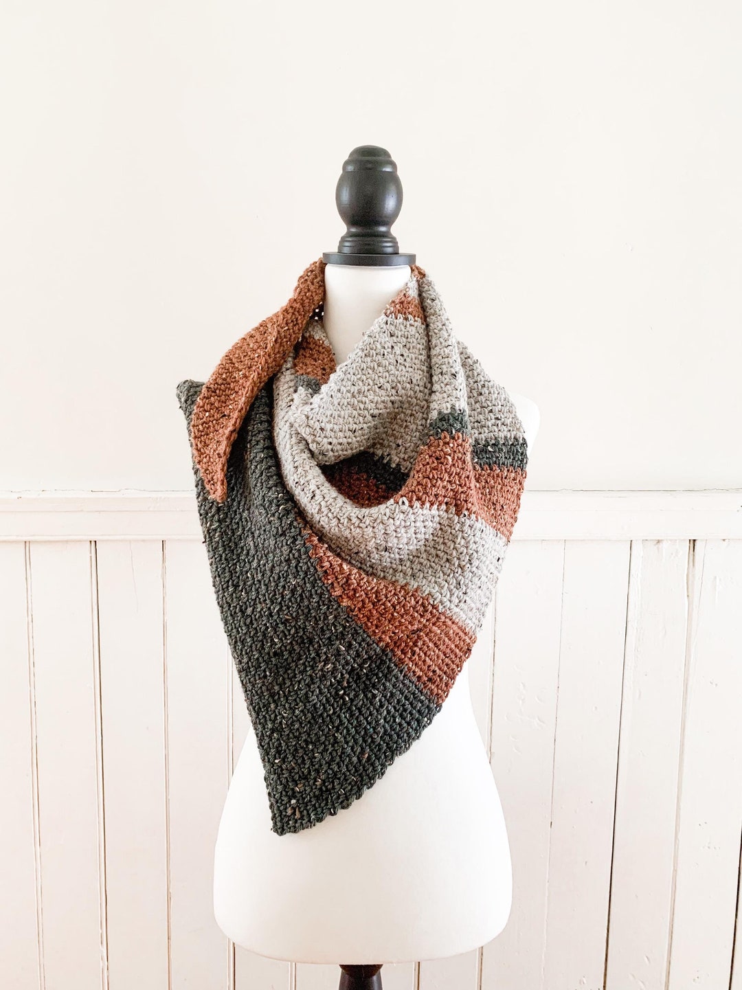 CROCHET PATTERN, Asymmetrical Scarf Pattern, Crochet Shawl, Beginner ...