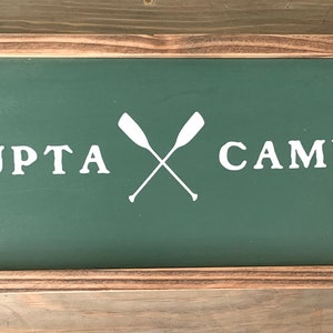 Upta Camp Sign, Framed Wood Sign, Summer Cabin Decor, Lake House Decor ...