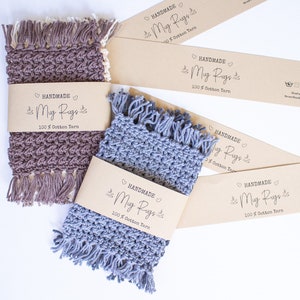PRINTABLE Mug Rug Wrap Labels Crochet Knit Product Tags - Etsy