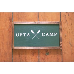 Upta Camp Sign, Framed Wood Sign, Summer Cabin Decor, Lake House Decor ...