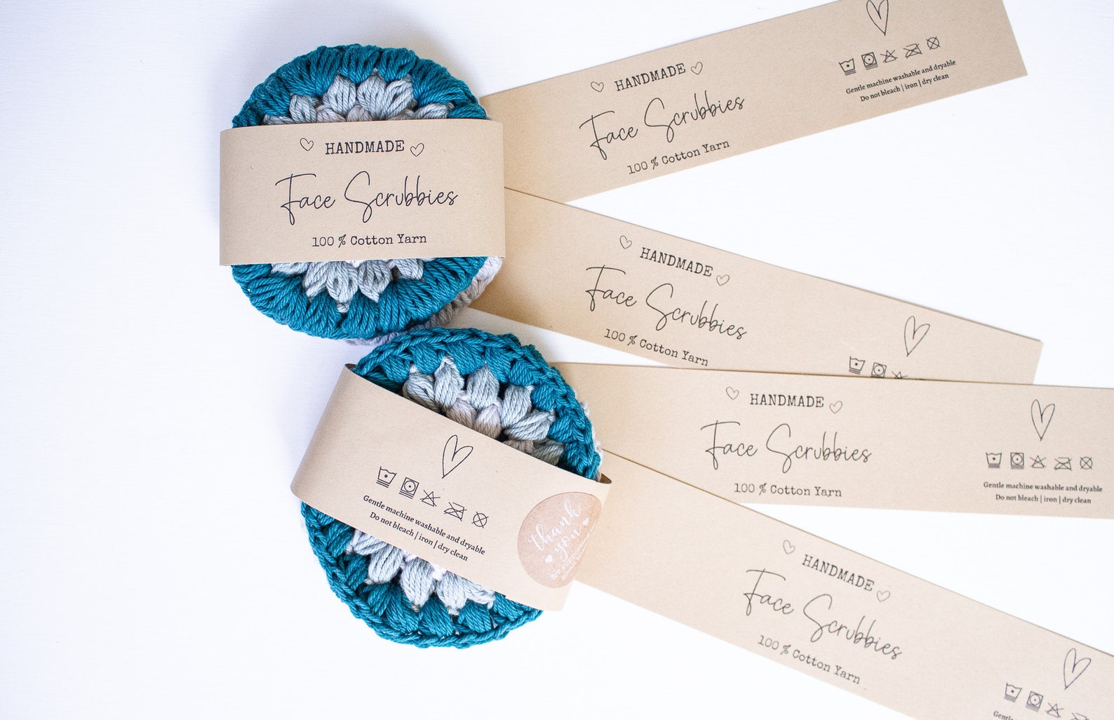 PRINTABLE Face Scrubbies Wrap Labels Crochet Tags Knit - Etsy