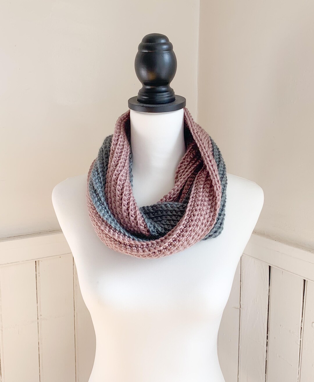 CROCHET PATTERN, Double Loop Infinity Scarf, Easy Crochet Pattern ...