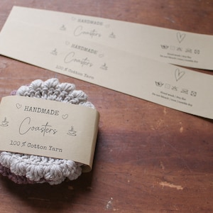 PRINTABLE Coaster Labels | Crochet Coaster Tags | Knit Coaster Tags ...