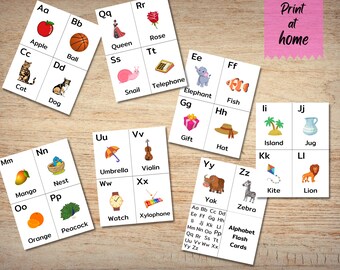 French Alphabet Flash Cards A-Z Digital Download and Printable - Etsy