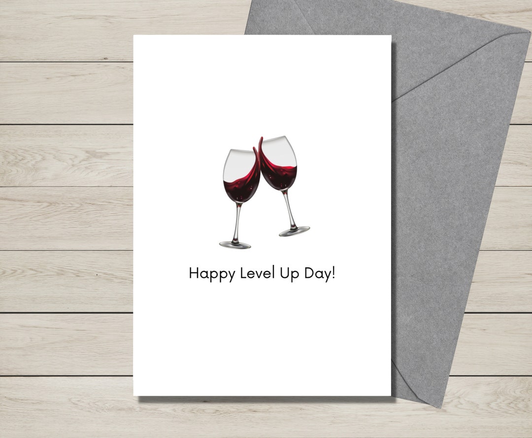 Happy Level up Day Printable Birthday Card Printable Card - Etsy
