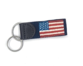 American Flag Key Fob - Etsy