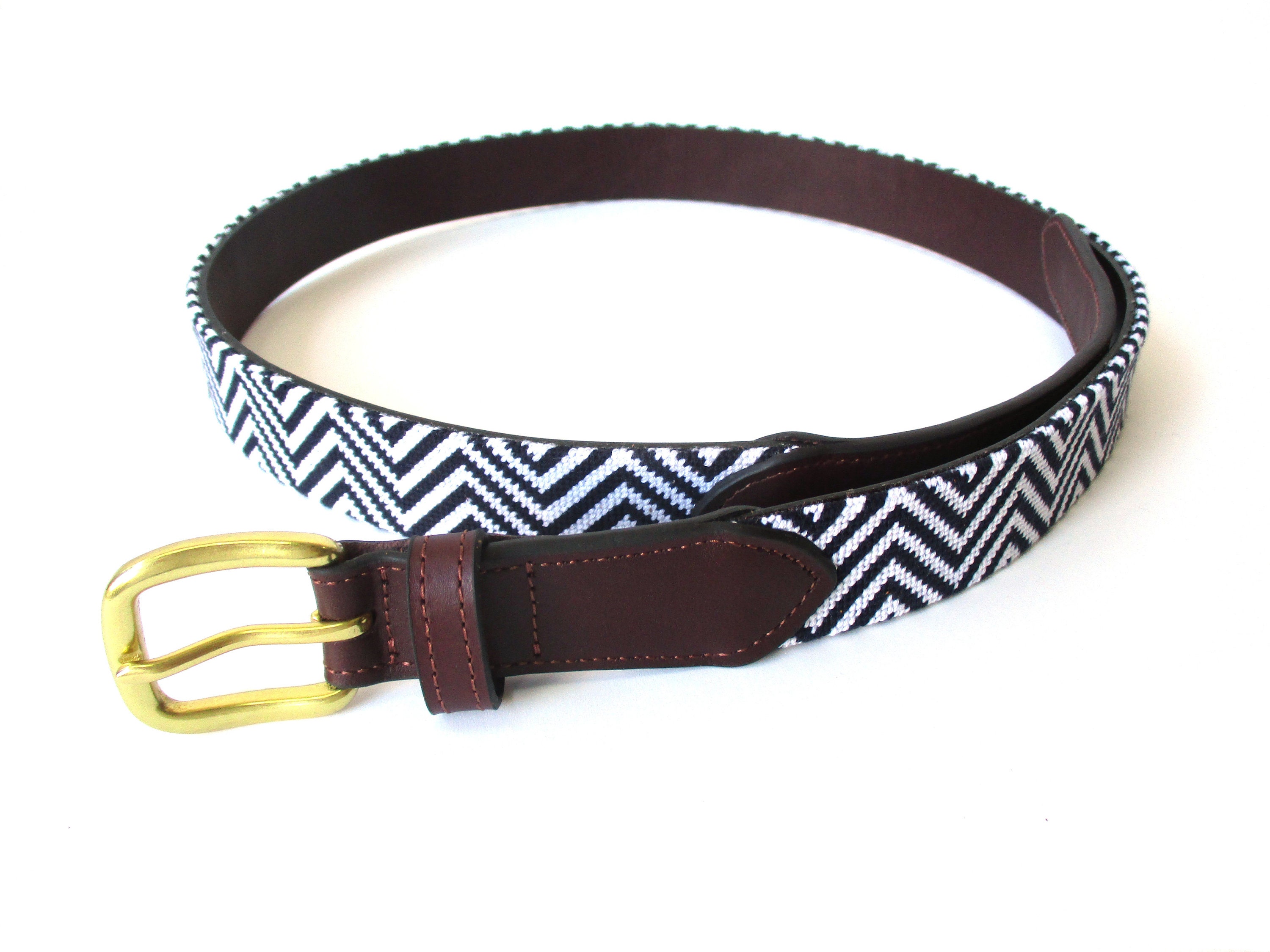 Needlepoint Aztec Zigzag Belt - Etsy