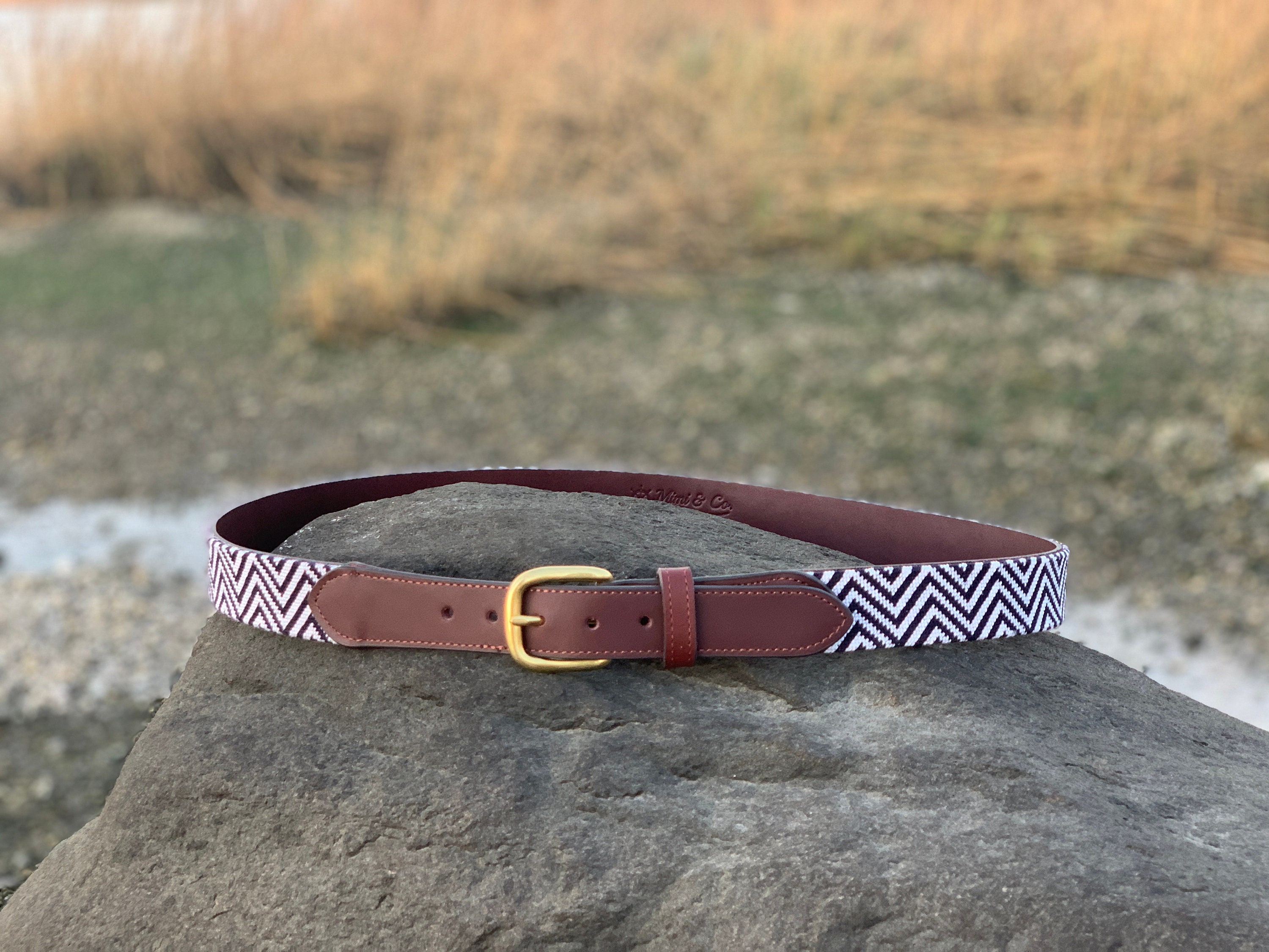 Needlepoint Aztec Zigzag Belt - Etsy