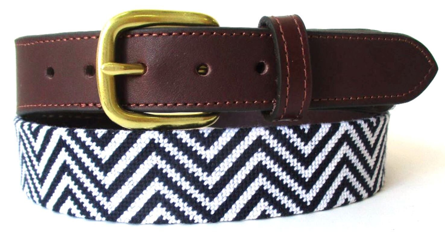 Needlepoint Aztec Zigzag Belt - Etsy