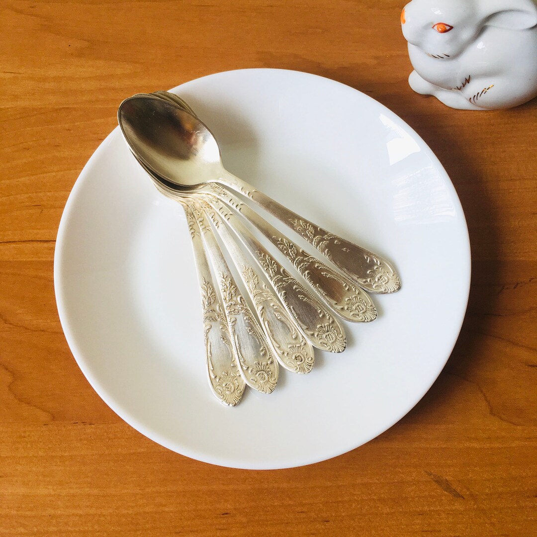 Vintage Melchior Teaspoons 6 Pcs, Antique Cutlery, Soviet Flatware Set ...