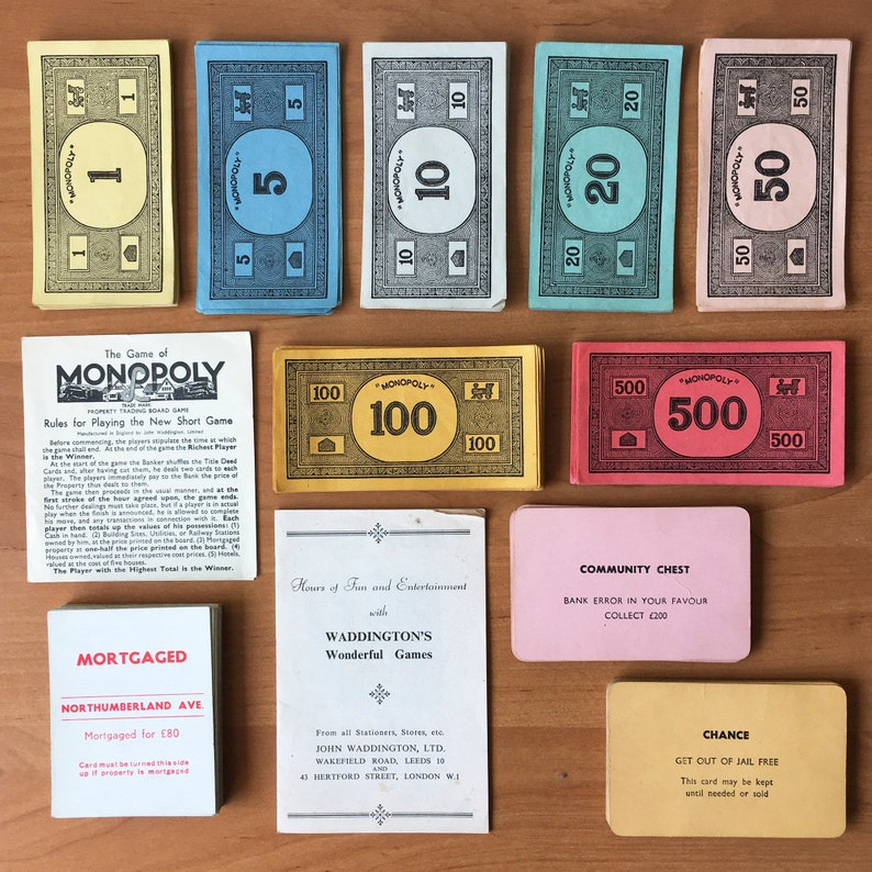 Vintage Monopoly Board Game by John Weddington London and - Etsy
