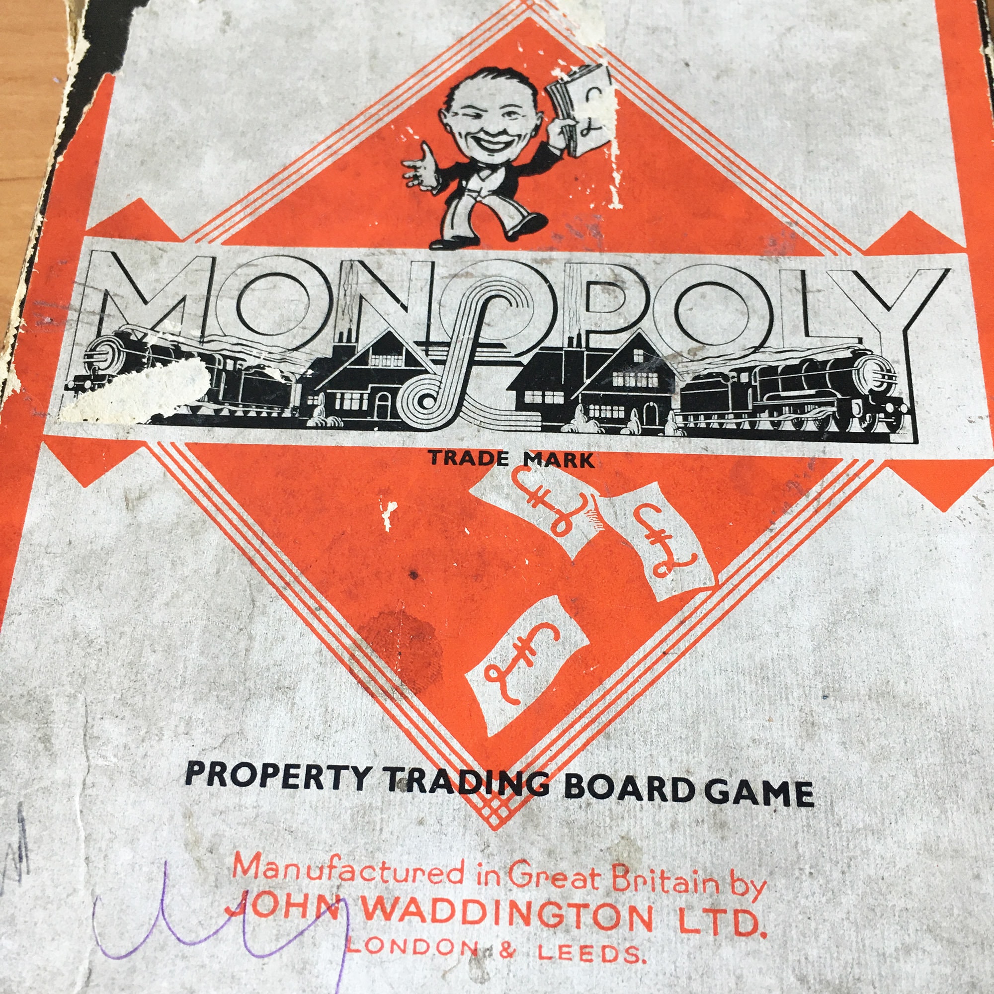 Vintage Monopoly Board Game by John Weddington, London and Leeds, 1940s ...