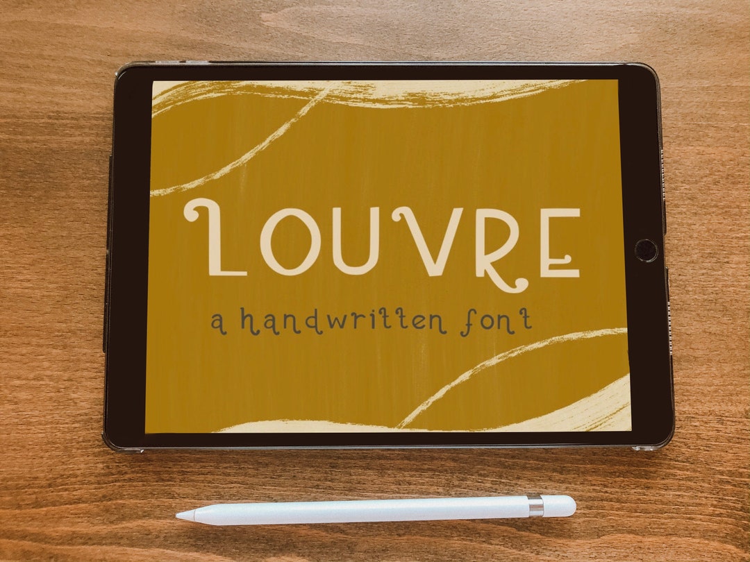 Louvre Handwritten Font, Instant Digital Download, Novelty Serif ...