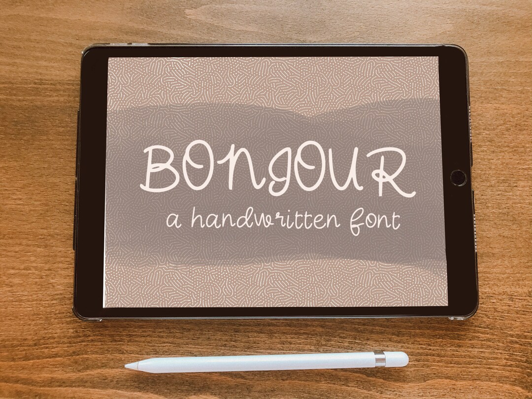 Bonjour Handwritten Font, Loose Playful Semi Script, Feminine Elegant ...