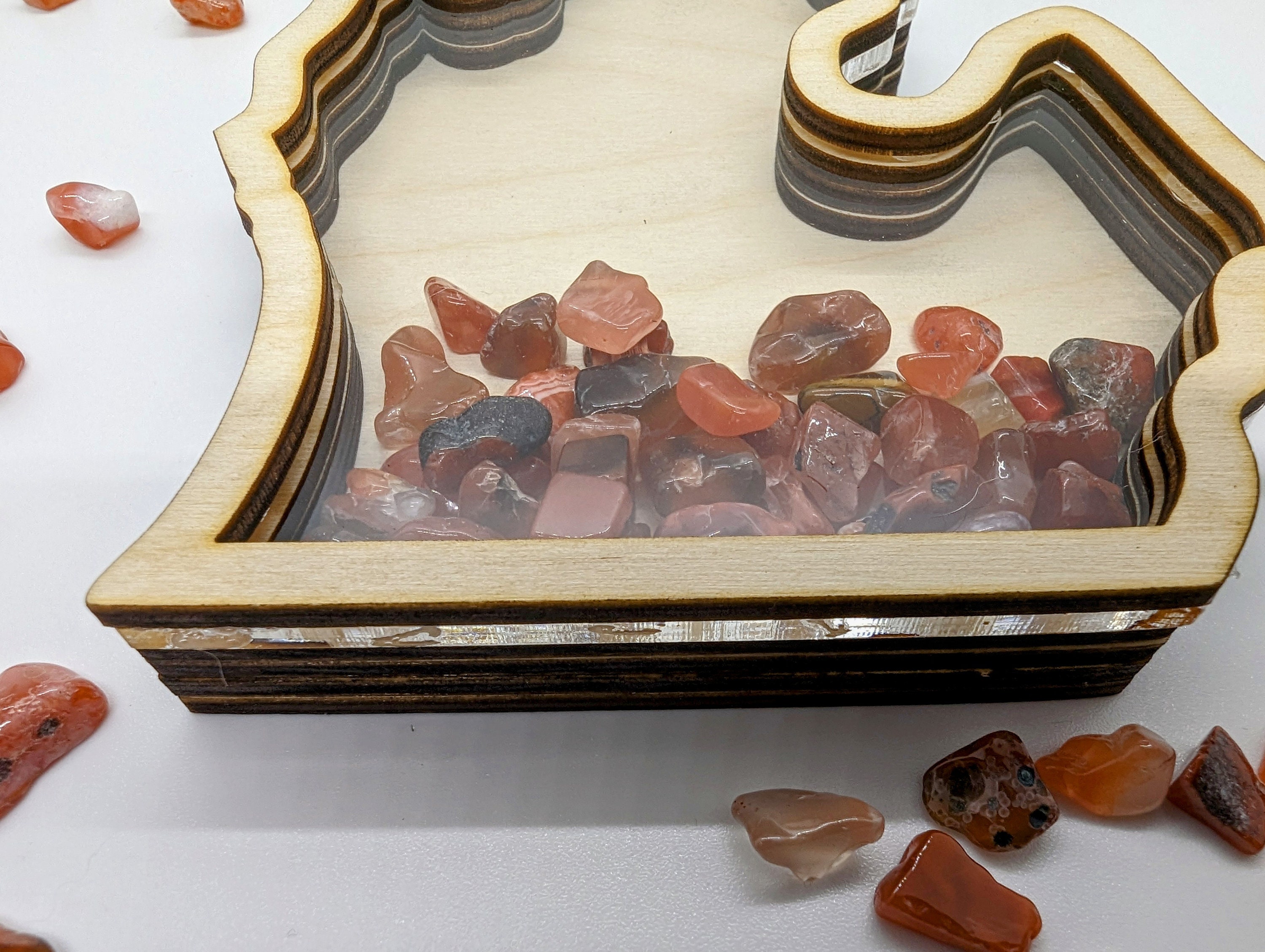 Michigan Lower Peninsula Shadow Box for Rocks Agates Sand Beach Glass ...